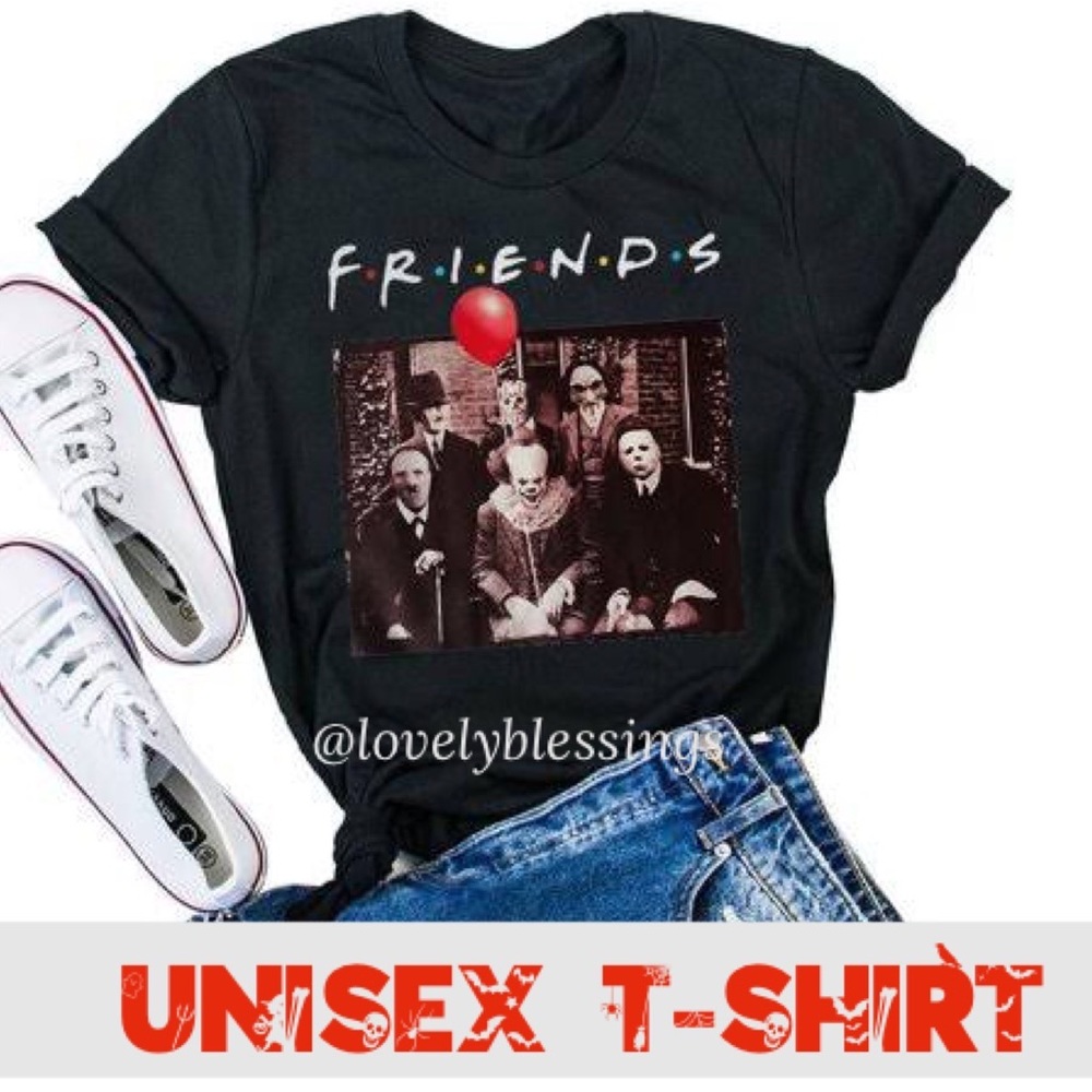 Horror Movie Friends Pennywise Michael Myers Art Grap… - Gem